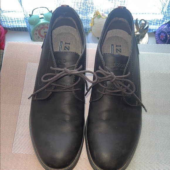 Izod | Shoes | Izod Black Oxfords Classic Leather Design | Poshmark